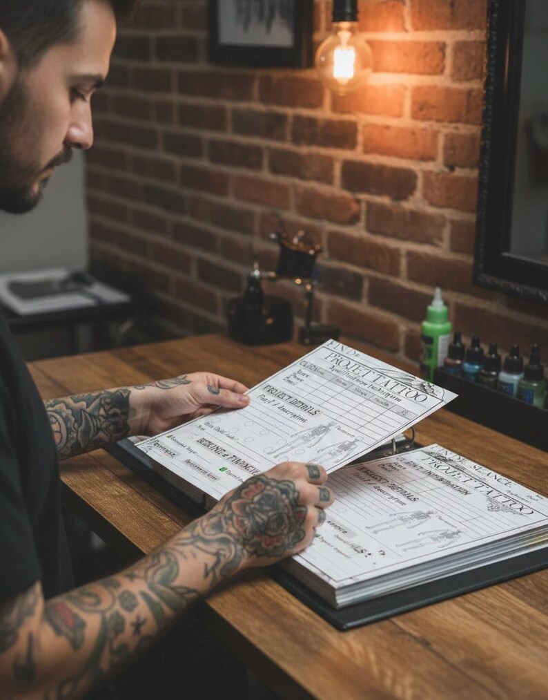 Printable Tattoo Artist Client Form – Tattoo Project Organization – Pro ...