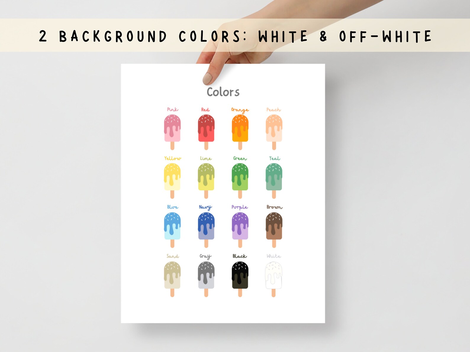 Color Poster for Kids, Montessori Color Chart Printable, Classroom ...