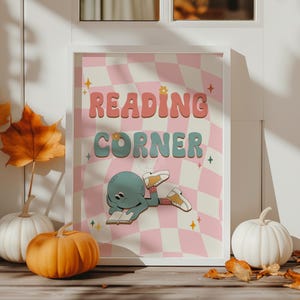 Set of 3 Printable Retro Posters for Reading Nook, Vintage Reading ...