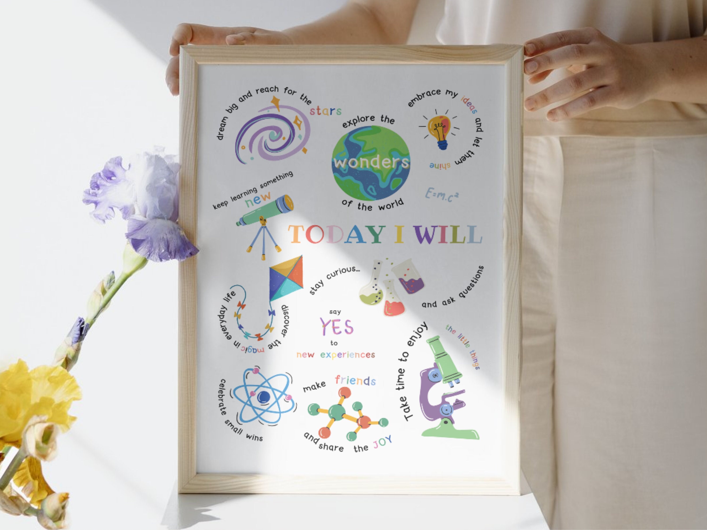 Science-themed Affirmation Poster for Kids, Classroom Poster Printable ...