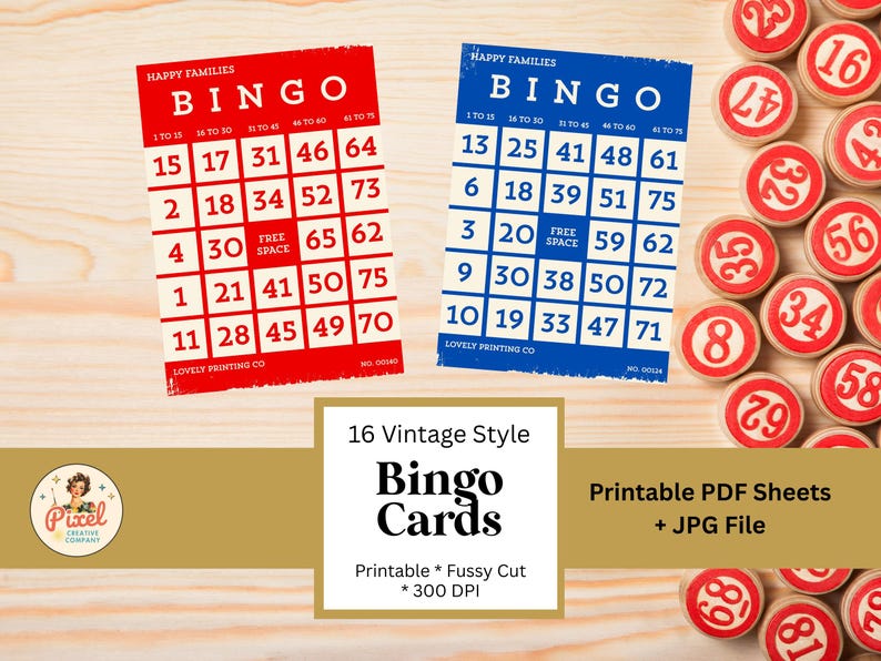 Vintage Bingo Cards: Printable Ephemera for Junk Journals (instant ...