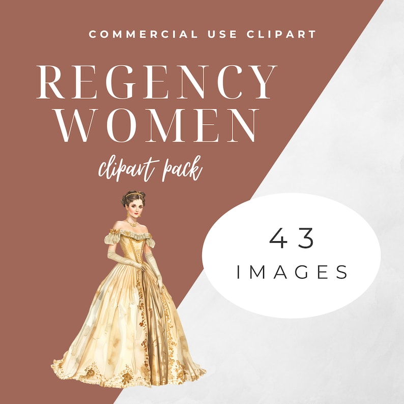 Regency Women Clip Art Commercial Use High Resolution Graphics for ...