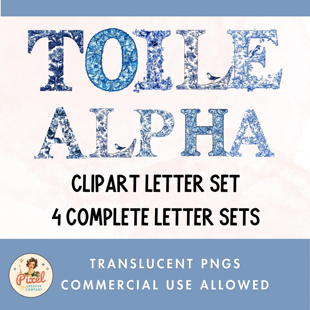 Toile Alpha Set | Chinoiserie Alphabet Letters Collection | Grand ...