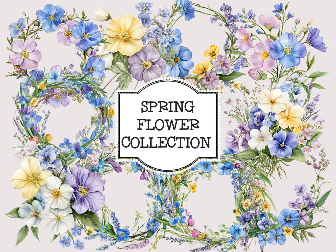 Spring Flowers Clipart, Spring Wedding Flowers Clip Art, Wedding ...