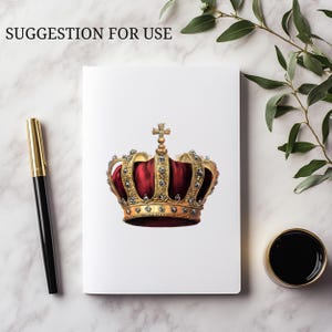 Vintage Gold Crowns Clipart: Royalty Illustrations (24 PNG) - Etsy