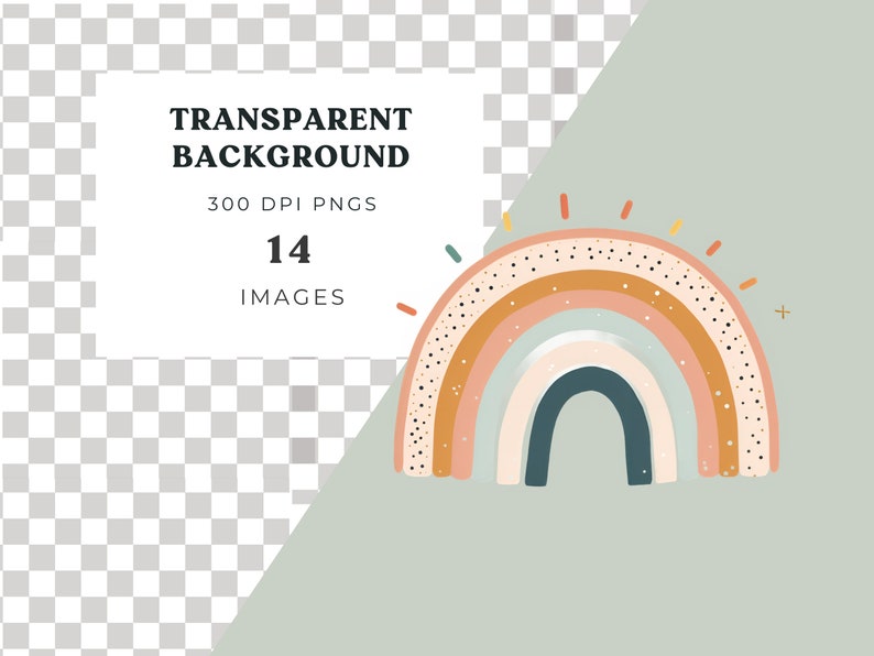 Boho Rainbows Watercolor Clipart, Colorful Rainbows Clip Art ...