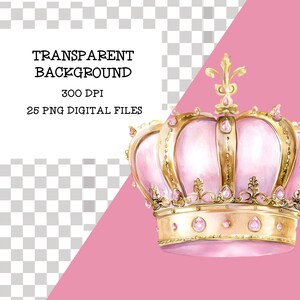Rose Gold Crown Clipart: Queen, Princess, Royalty PNG (digital Download ...