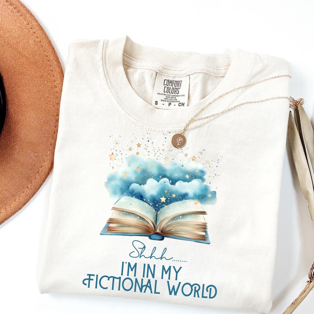 Shhh...i'm in My Fictional World PNG and SVG | Book Lovers | T-shirt ...