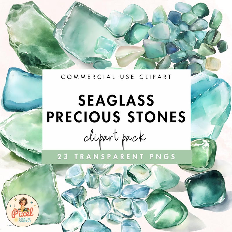 Sea Glass Watercolor - Etsy