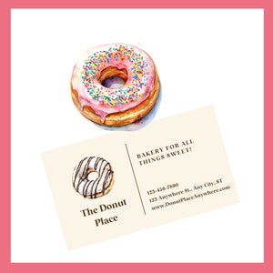 Donuts Watercolor Clipart, Delicious Donut Graphic Illustrations ...