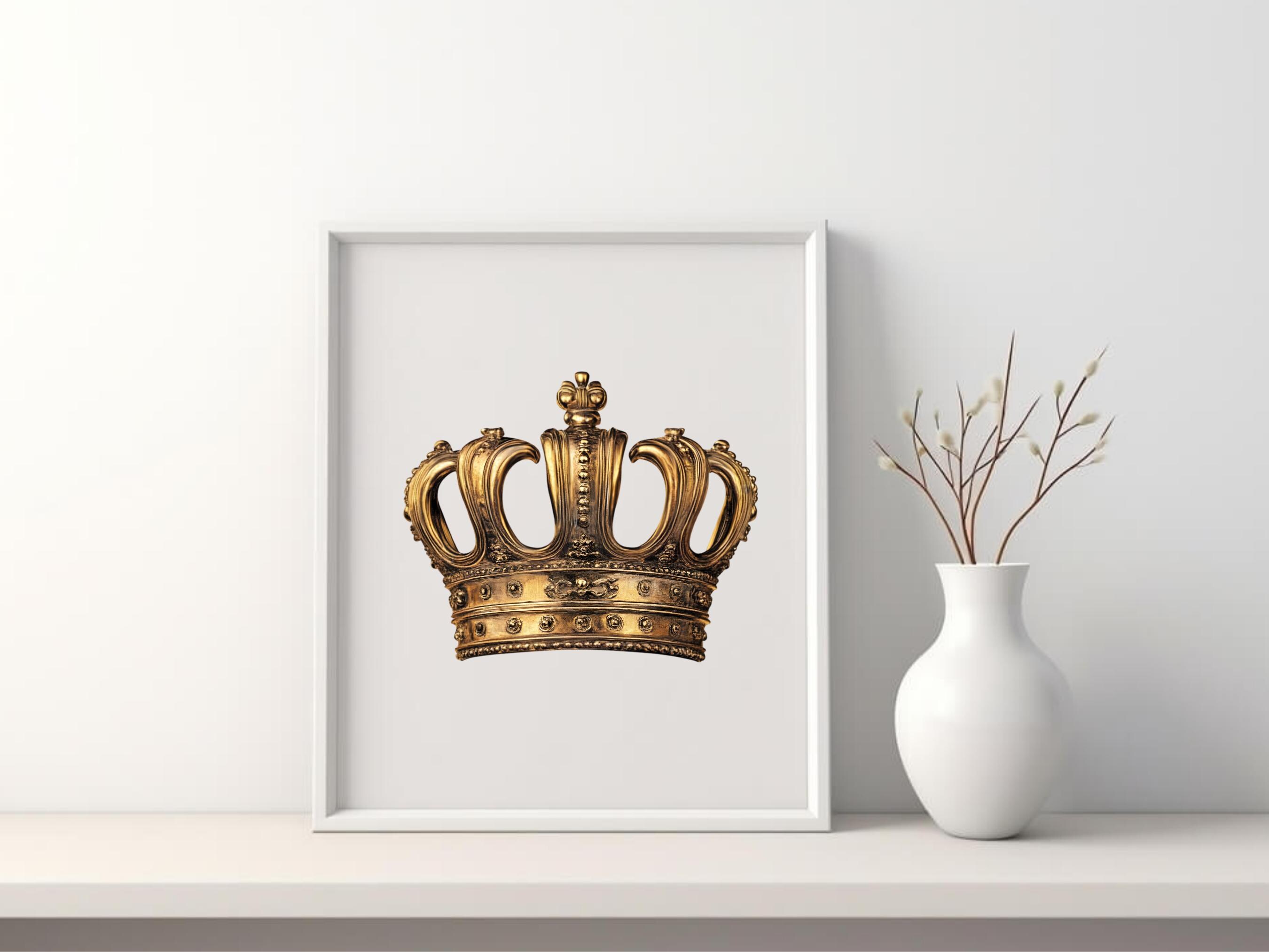 Vintage Gold Crowns Clipart: Commercial Use Graphics (PNG, PDF Download ...