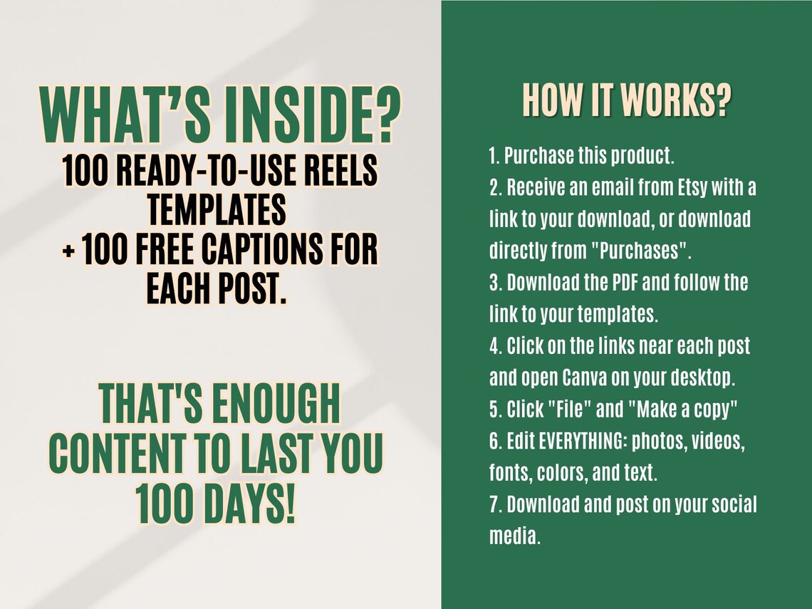 100 Healthy Recipes Nutrition Reels Social Media Bundle Canva Templates ...