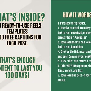 100 Healthy Recipes Nutrition Reels Social Media Bundle Canva Templates ...