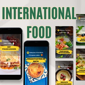 New 100 Recipes & Nutrition Reels Bundle Canva Templates for Healthy ...