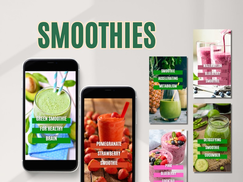 New 100 Recipes & Nutrition Reels Bundle Canva Templates for Healthy ...