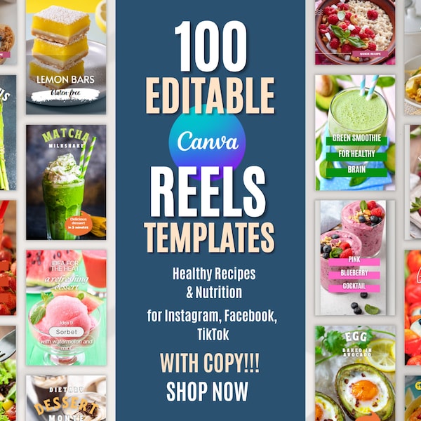 Healthy Recipes Reel - Etsy UK