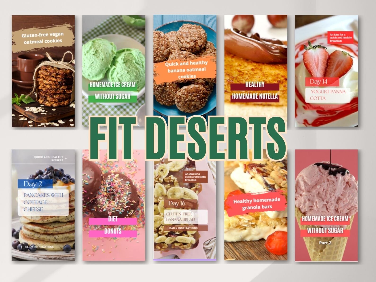 100 Healthy Recipes Nutrition Reels Social Media Bundle Canva Templates ...