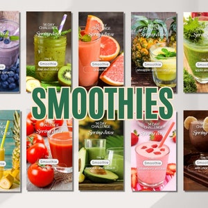 100 Healthy Recipes Nutrition Reels Social Media Bundle Canva Templates ...