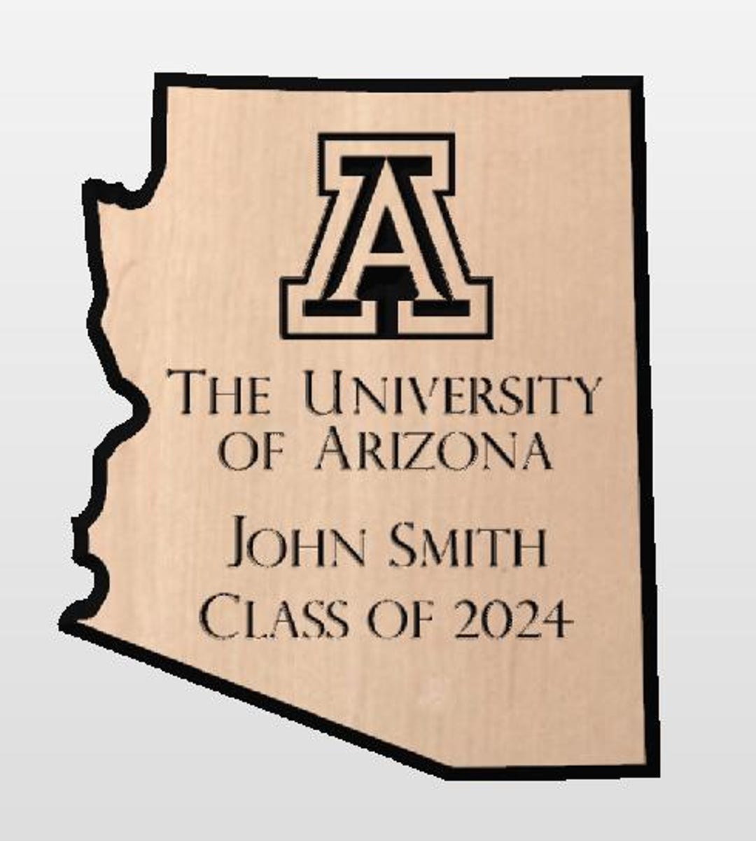 University of Arizona Graduation Plaque - State of Arizona Design - Etsy
