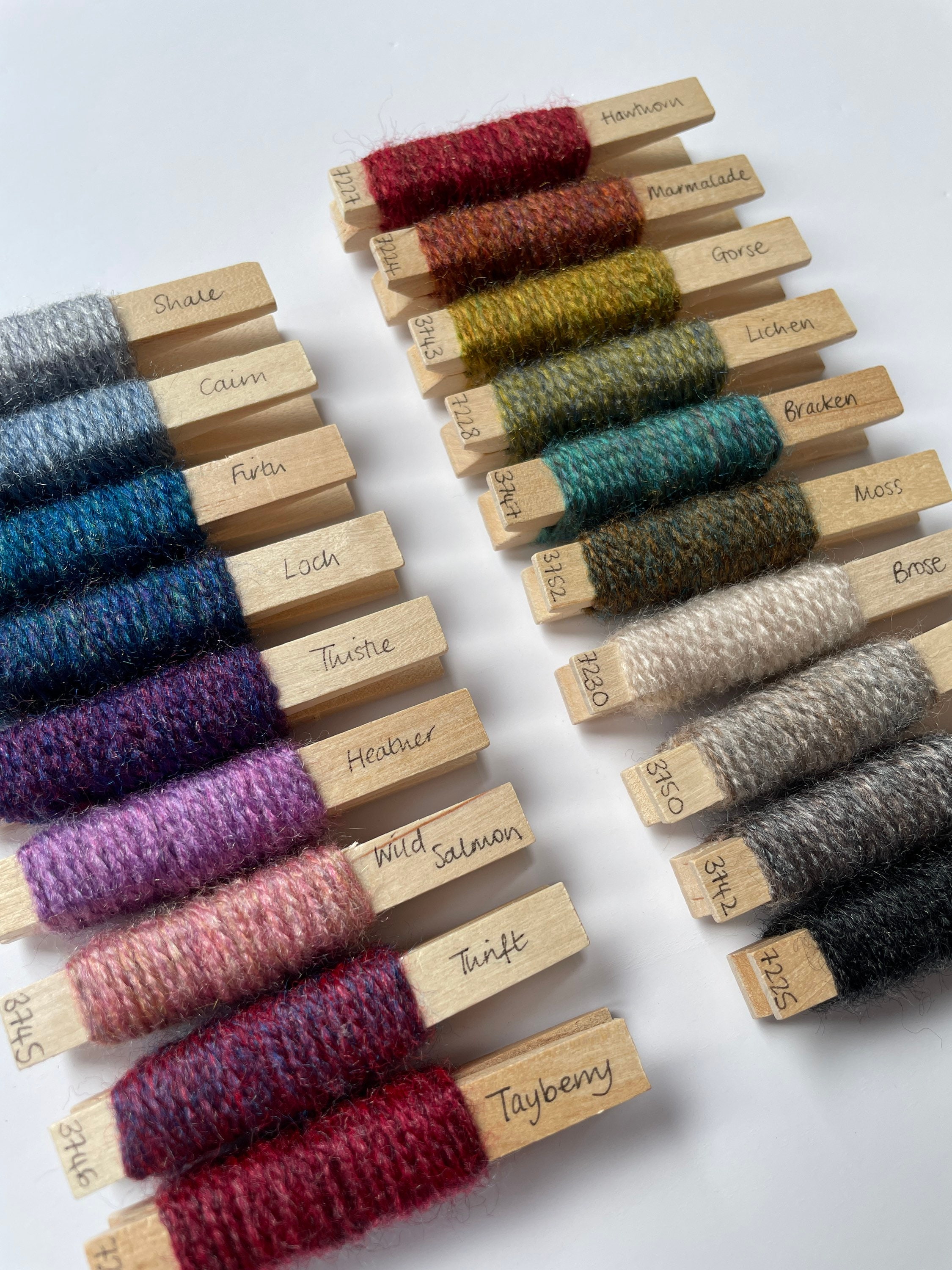 Stylecraft Highland Heathers Yarn Pegs - Set of 24 (including Stag ...