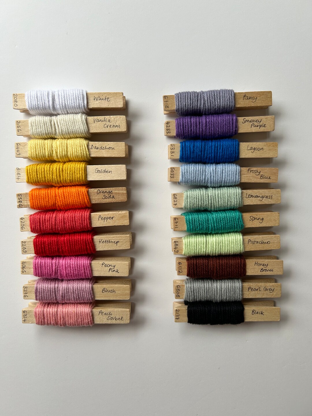 Cygnet 100% Cotton DK Yarn Pegs - Set of 20 - Etsy