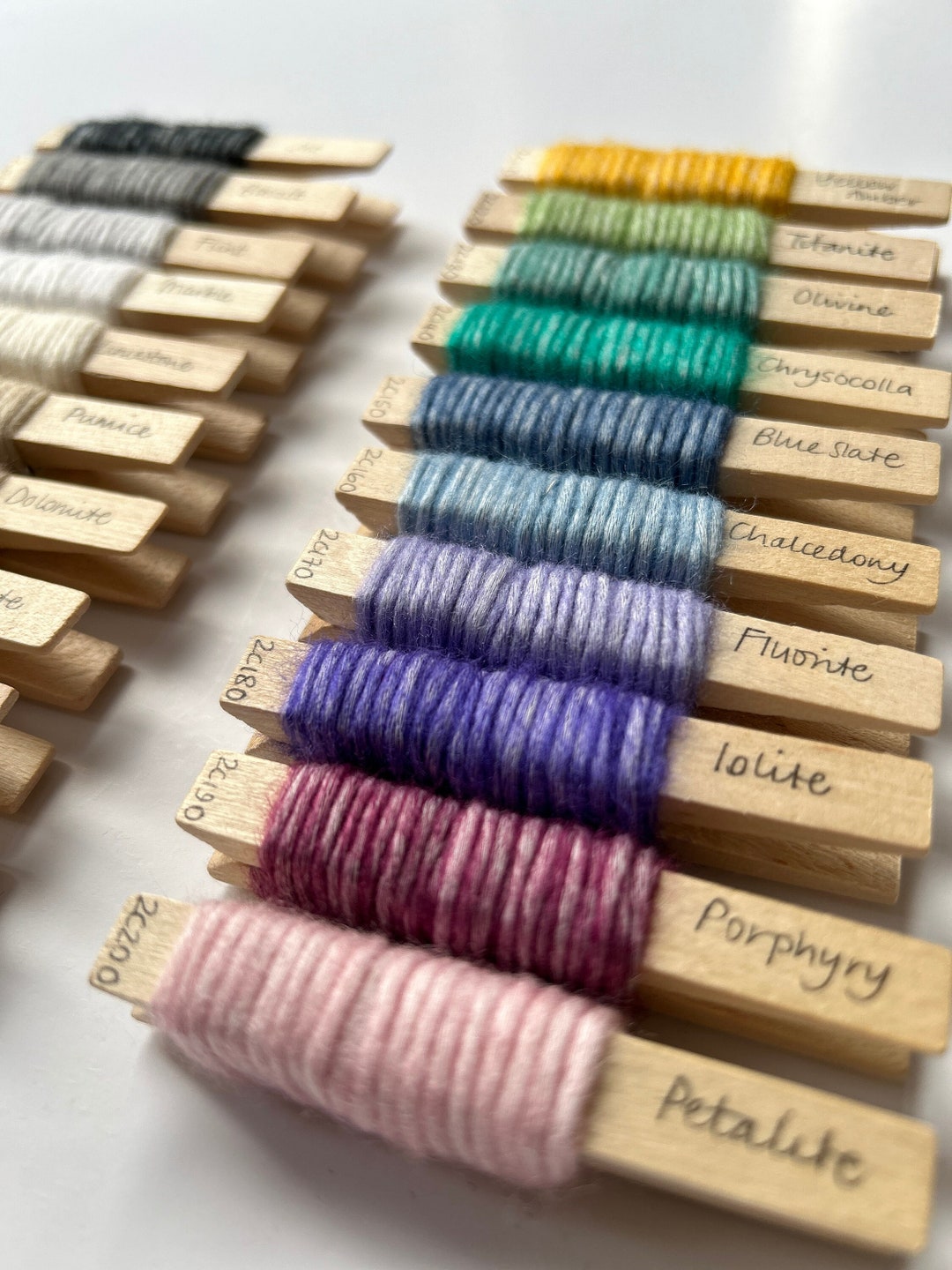 Yarnsmiths Pebble Haze Yarn Pegs: Solid Colours Set of 35 - Etsy