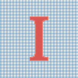 Letter I Cross Stitch Pattern: Coral Monogram (downloadable PDF) - Etsy