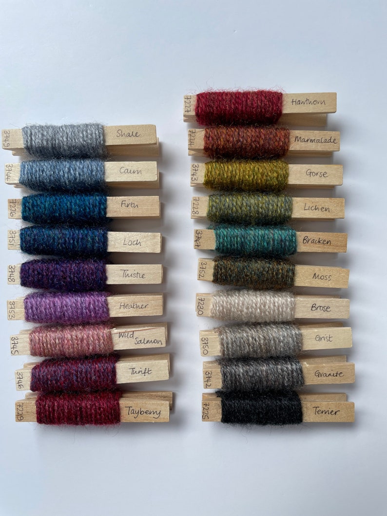 Stylecraft Highland Heathers Yarn Pegs - Set of 24 (including Stag ...