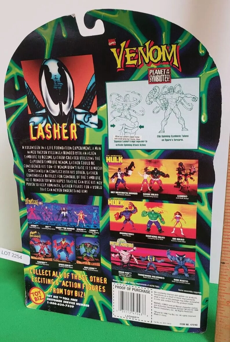 1996 Toy Biz Spiderman Venom Planet of the Symbiotes Lasher - Etsy