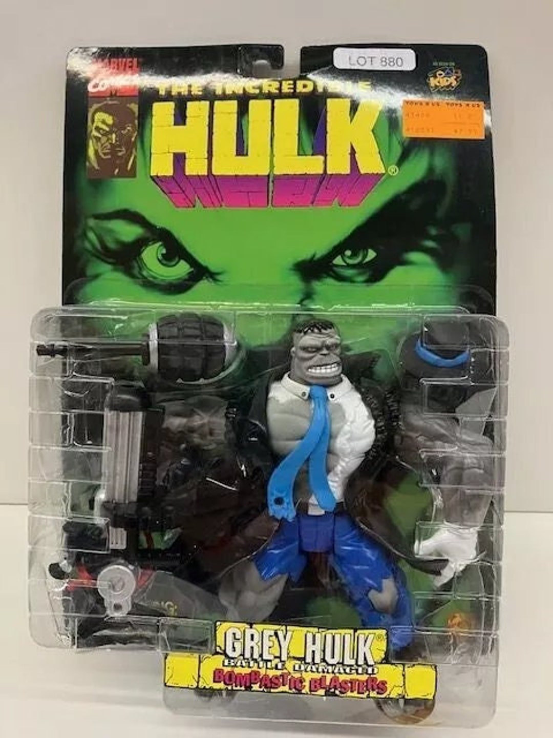 Toy Biz the Incredible Hulk/grey Hulk/battle Damaged/bombastic Blasters ...