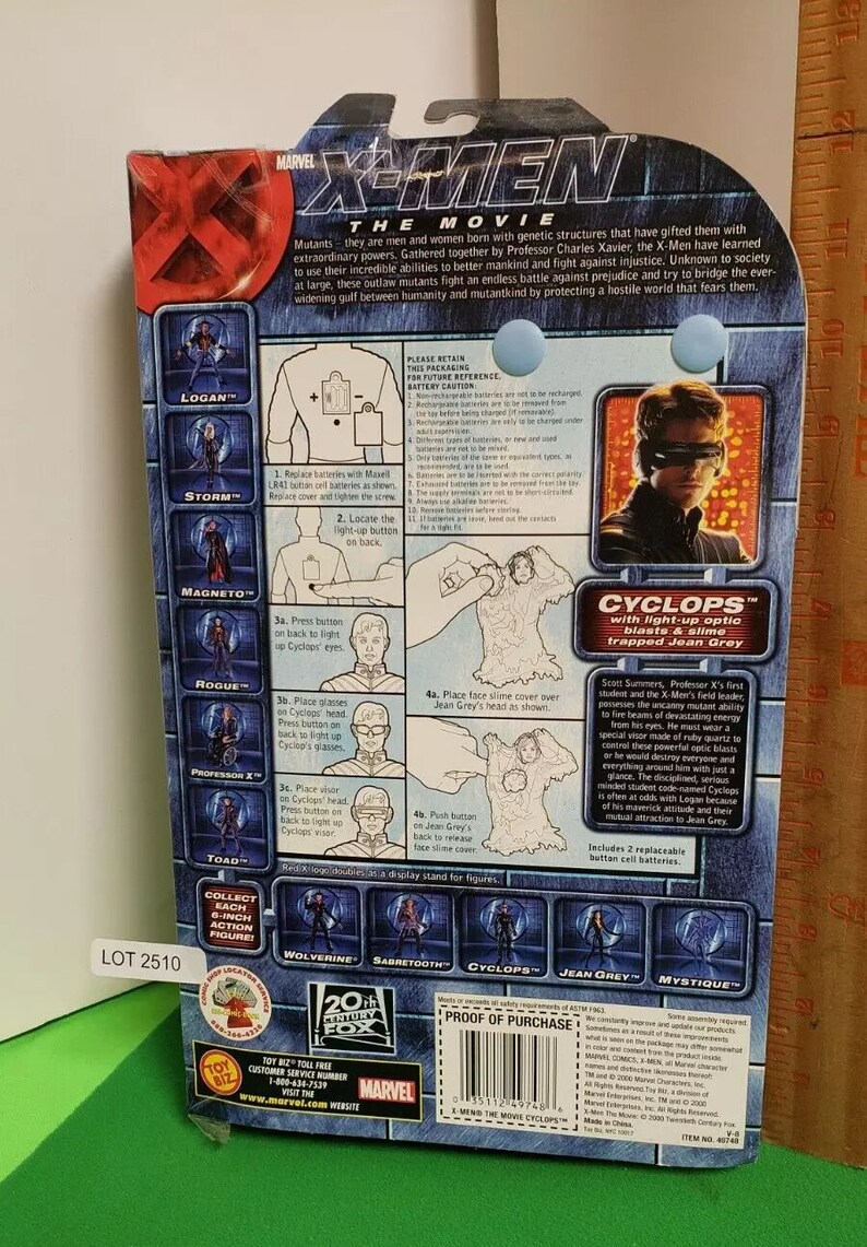 2000 Toy Biz X-men the Movie Cyclops & Slime Trapped Jean Grey - Etsy