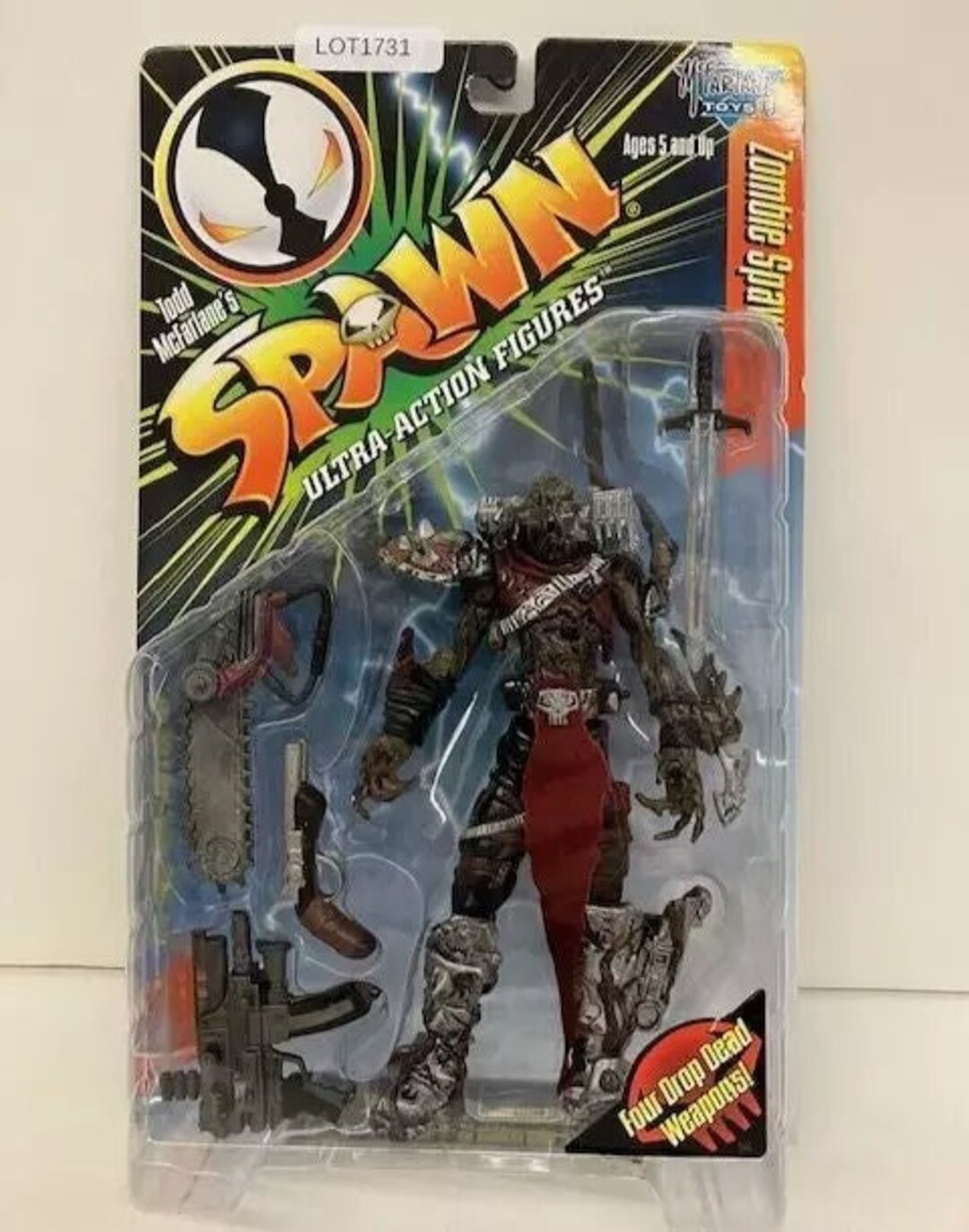 Mcfarlane Spawn/ultra-action Figures /series 7/zombie Spawn, Weapons ...