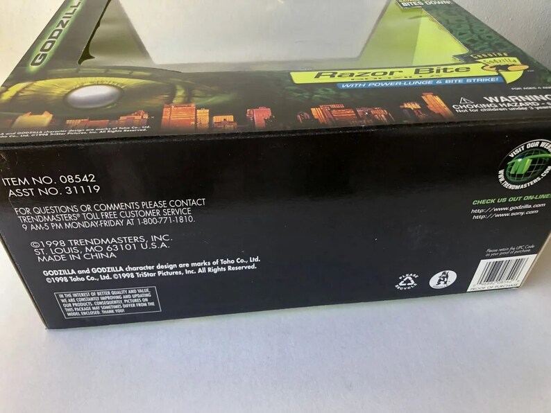 Trendmasters Godzilla Razor Bite Year 1998 - Etsy