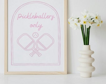 Pickleball Wall Art, Trendy Art, Colorful Wall Art, Pickleball Poster ...