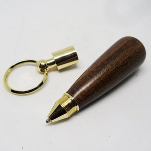 Mini Key Chain Pen From Walnut - Etsy