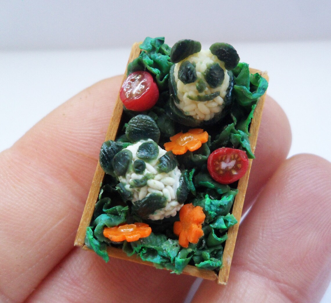 Panda Sushi Bento Box 12th Scale Artisan Miniature - Etsy