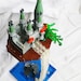 Floating Island With Castle and Waterfall Custom LEGO Creation MOC OOAK ...