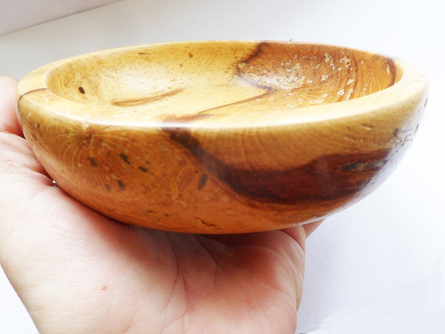 Small Bowl or Trinket Dish Turned From Spalted Beech - Etsy