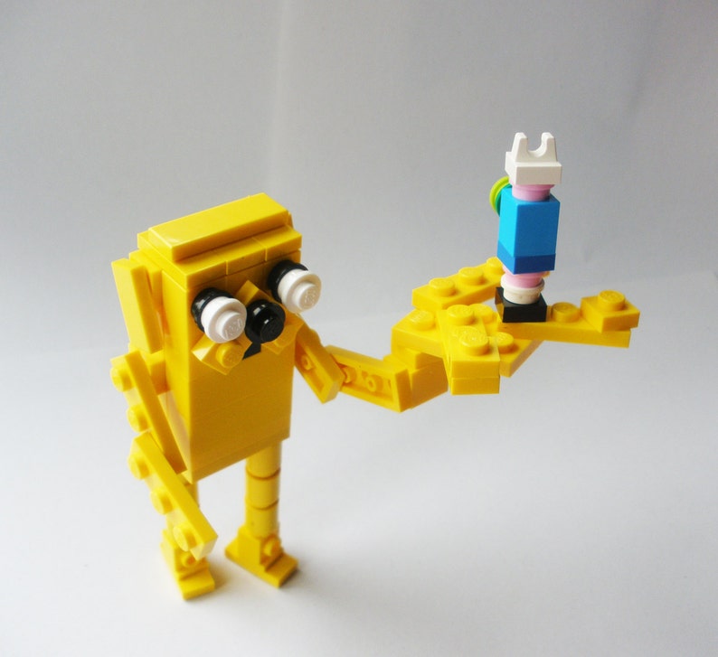 Jake the Dog and Finn the Human Adventure Time Inspired LEGO - Etsy