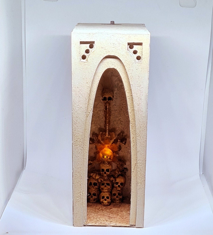 Ossuary, Bone Store - Book Nook Creepy Diorama. Light Up - Etsy
