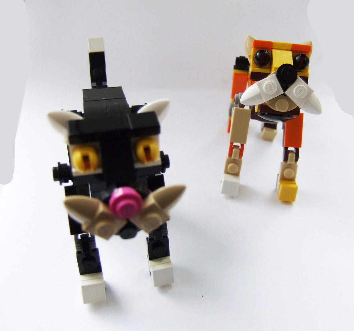 Customizeable LEGO Cat Kit Build Your Own Moggy - Etsy