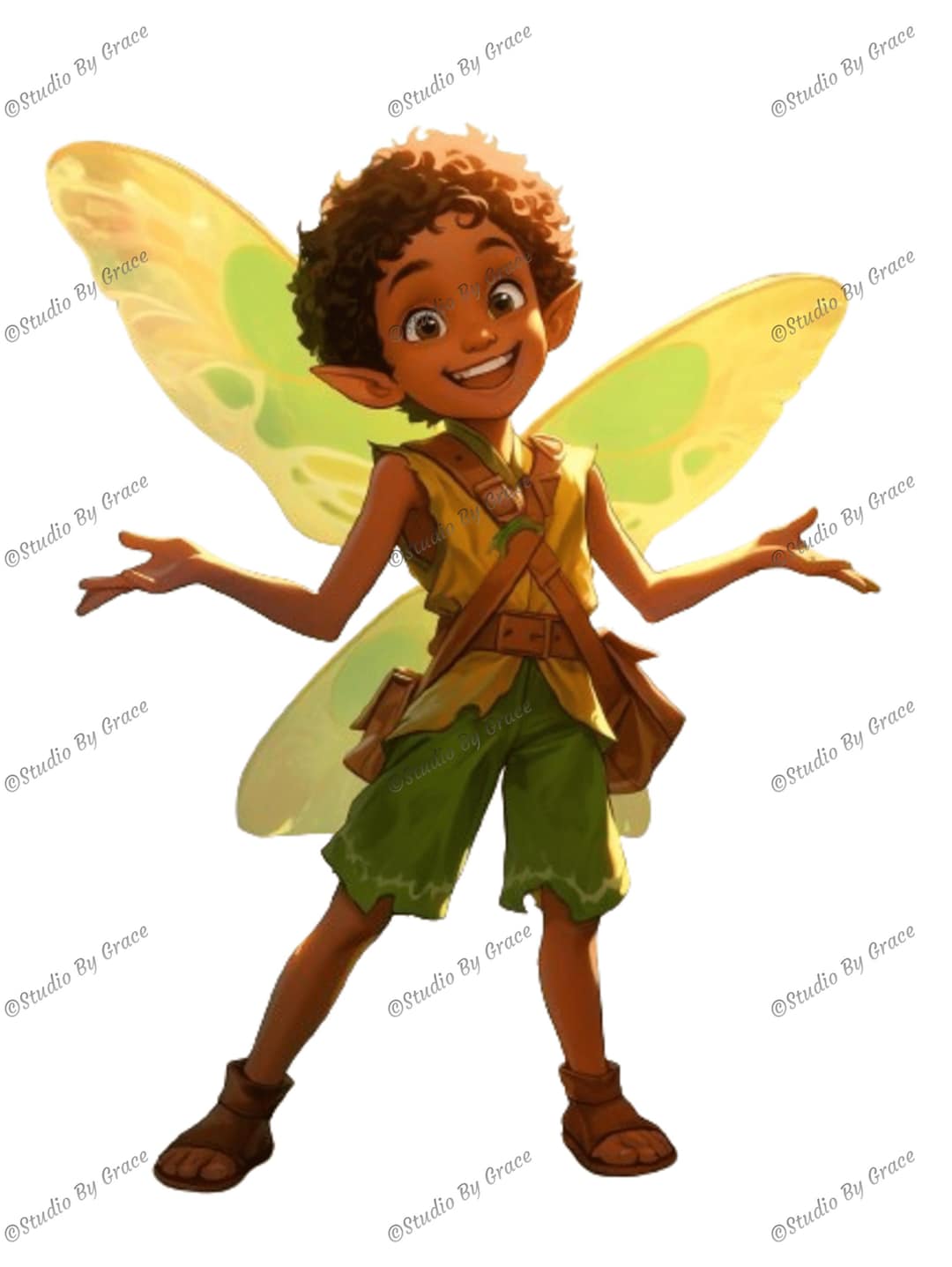 Boy Fairy ETXX24-M03 Instant Download, Adorable Africa, Ethiopia, Cute ...