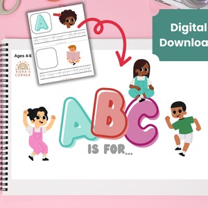 ABC Writing Book Printable, Preschool Activities, Kids Learning Book ...