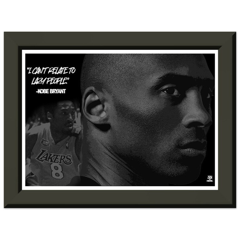 Kobe Bryant Poster Motivational Wall Art for Office Decor Landscape ...