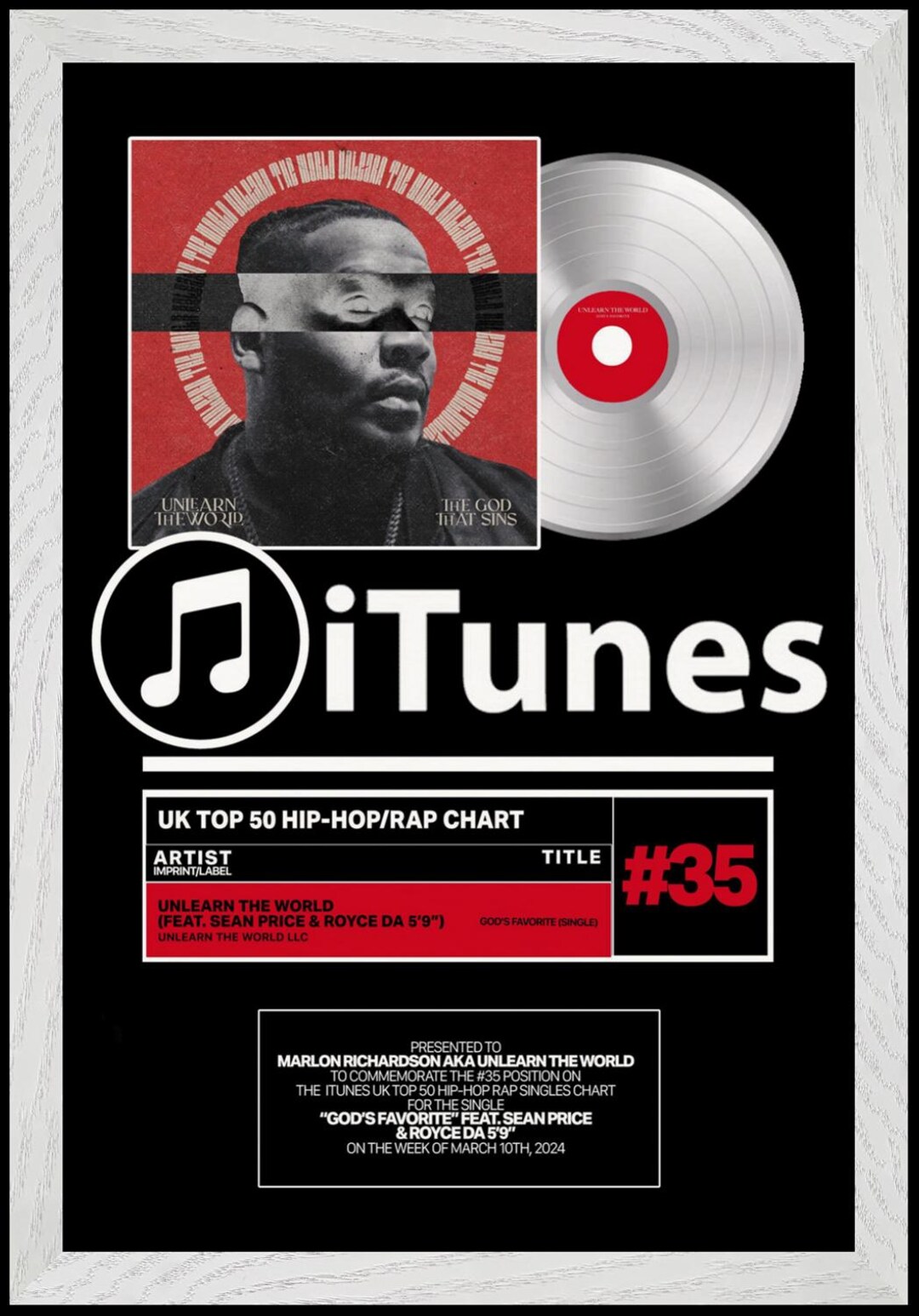 Personalized Music Plaque, Song Plaque, Custom Album Plaque, Music ...