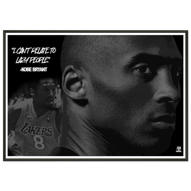 Kobe Bryant Poster Motivational Wall Art for Office Decor Landscape ...