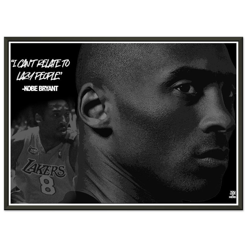 Kobe Bryant Poster Motivational Wall Art for Office Decor Landscape ...
