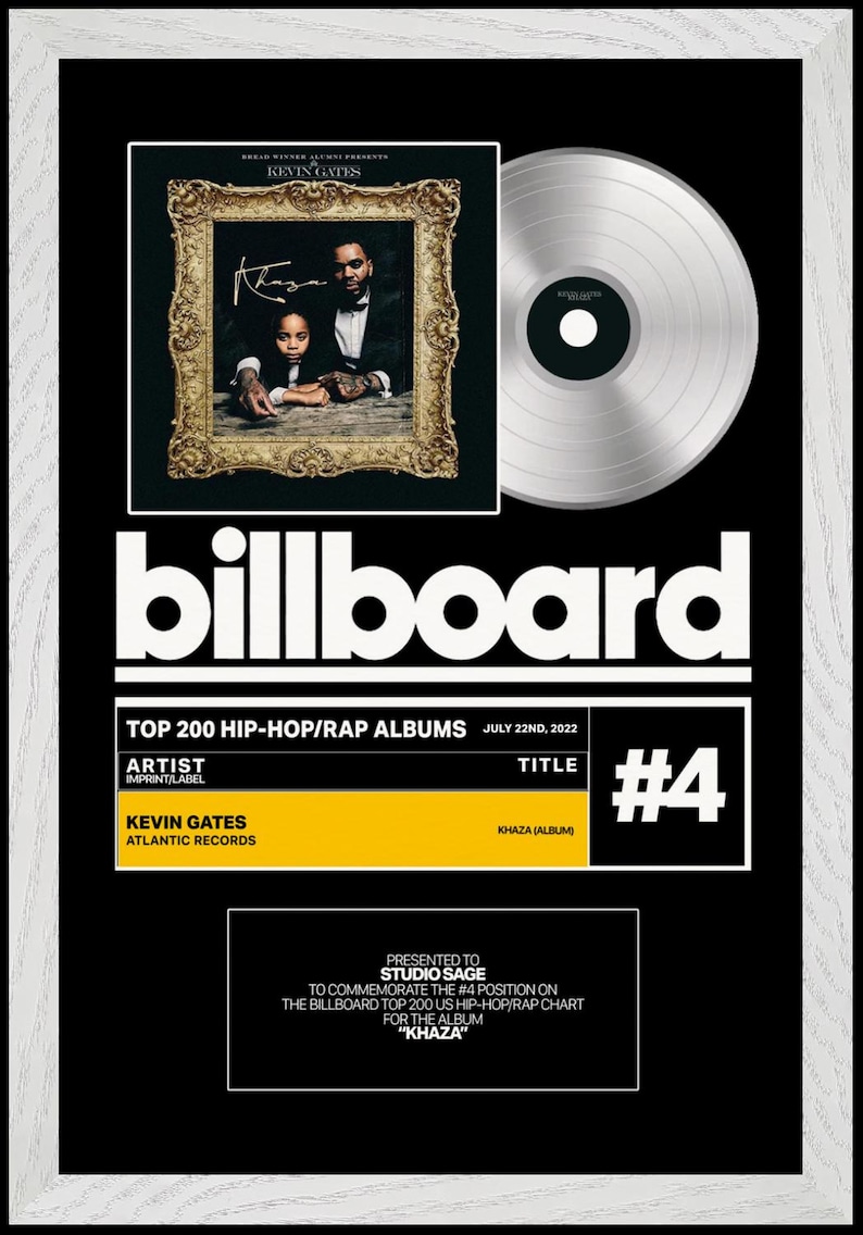 Personalized Billboard Plaque, Song Plaque, Custom Album Plaque, Music ...