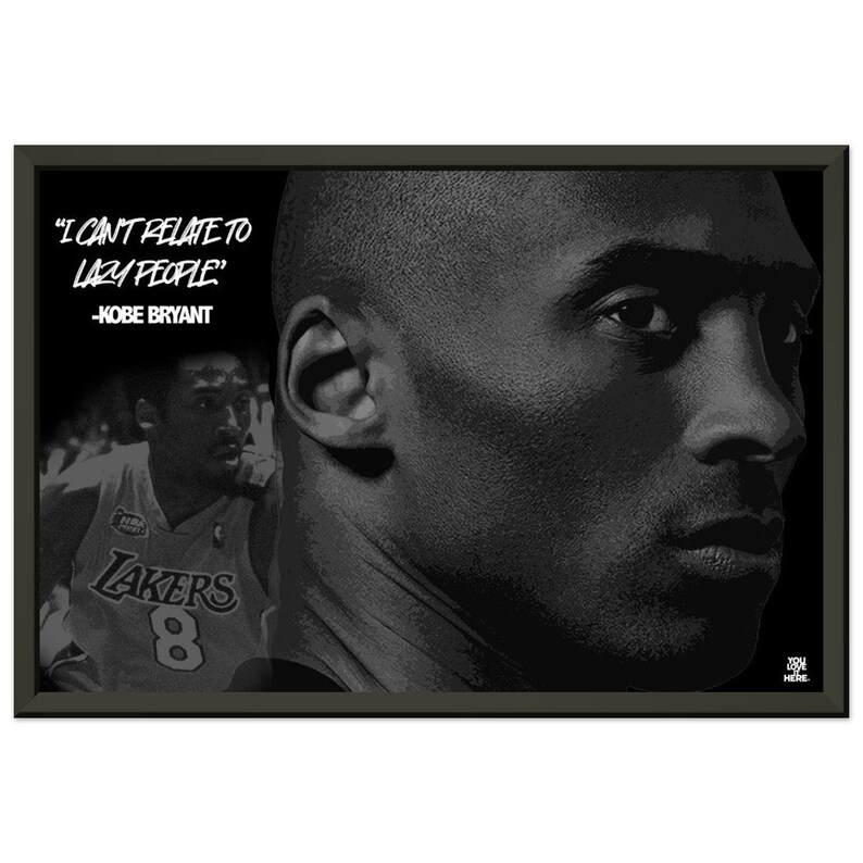 Kobe Bryant Poster Motivational Wall Art for Office Decor Landscape ...