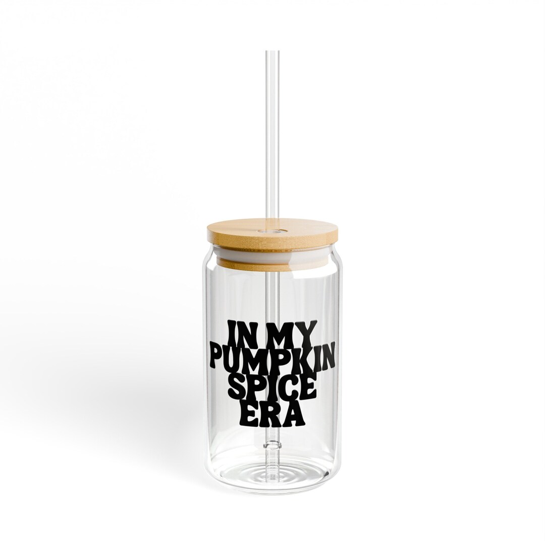 Trendy Glass Cup Infamous Glass Cup With Lid and Straw - Etsy